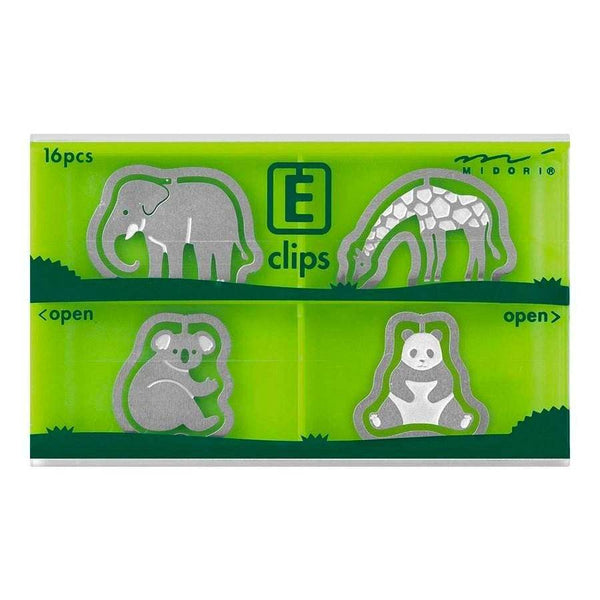 Midori E-Clips Animals (16 stuks) – 24Papershop